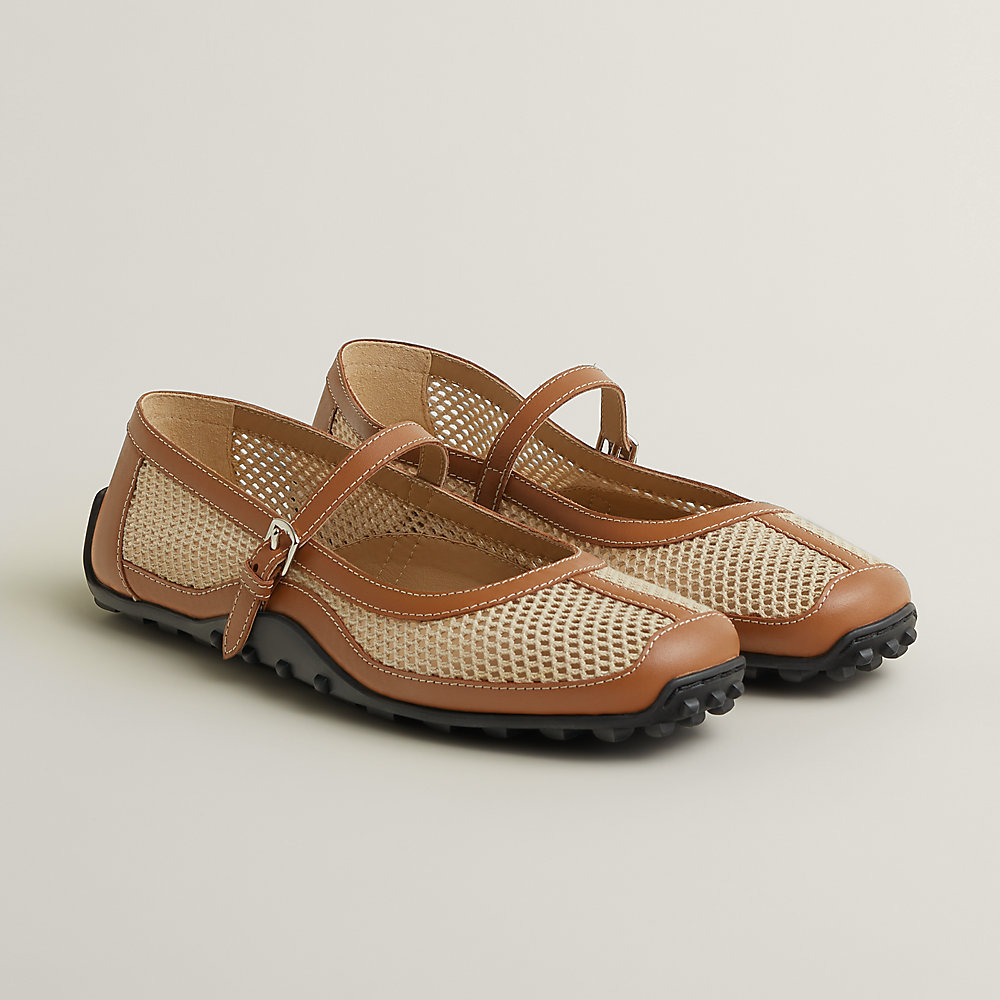 Kichu ballet flat - Beige | Hermès Canada